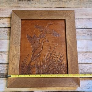 Handmade | Art | Vintage Distressed Tooled Leather Hunting Ducks ...
